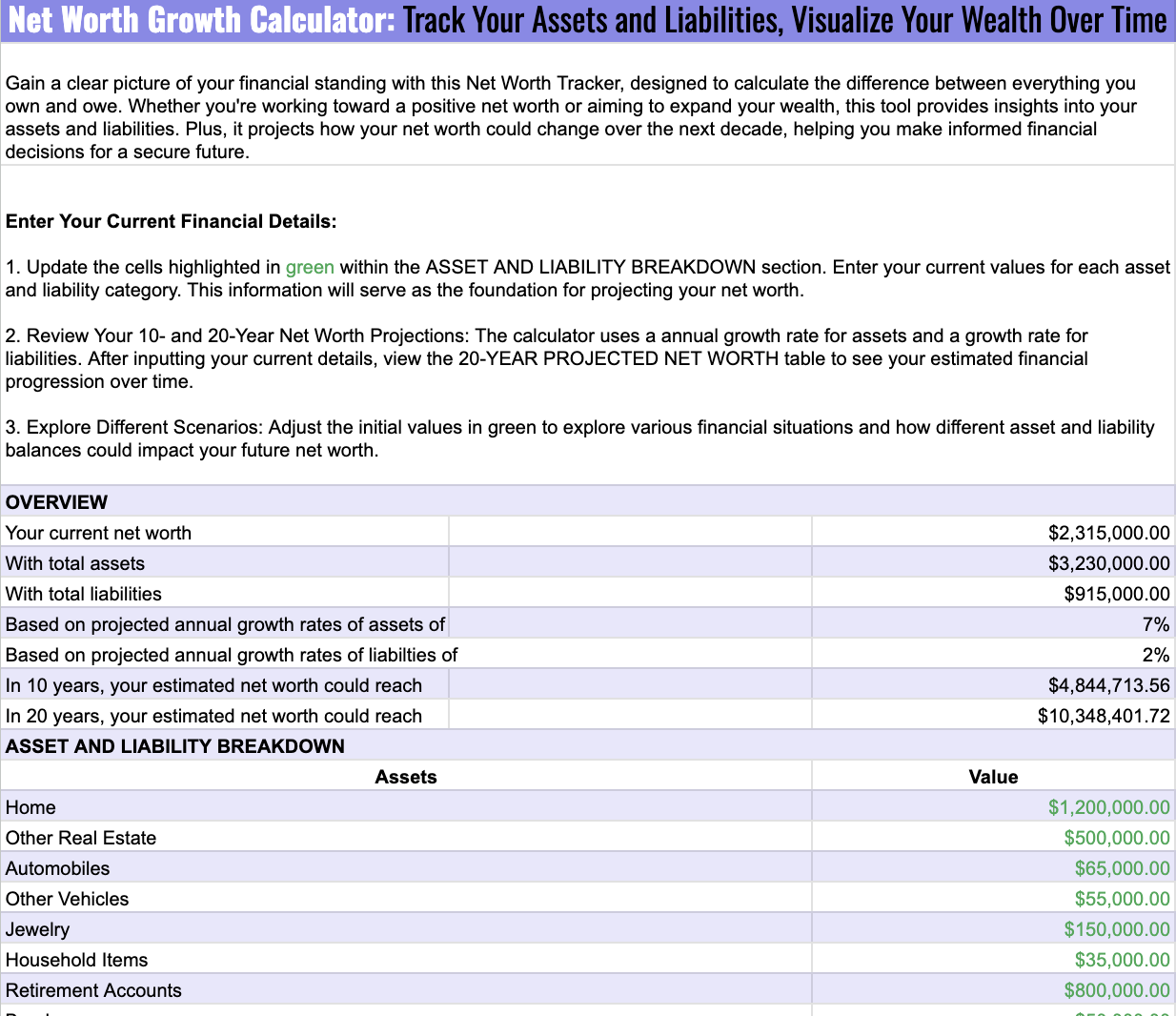 Home Office Deduction Worksheet for Business Expense Tracking: Actual ...