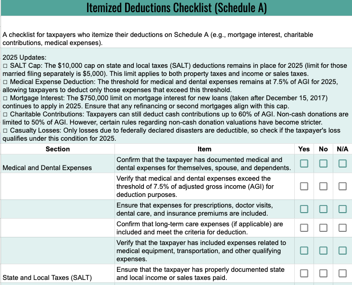 Simplified 1040 Filing: The 2025 Tax Year Preparation Checklist - Small ...