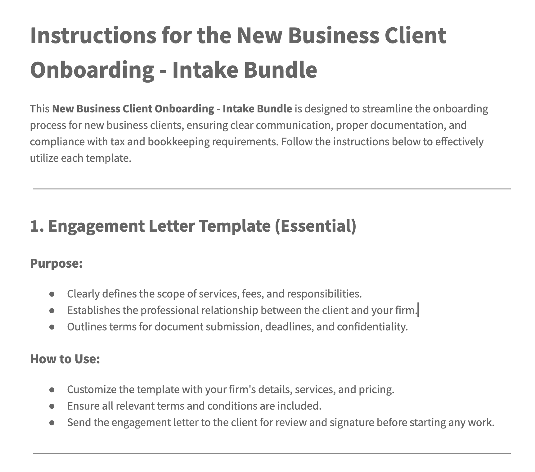 New Business Client Onboarding Bundle – 9 Essential Tax & Accounting ...